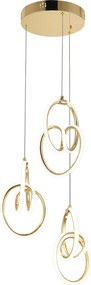 Toolight Toolight, LED závěsné svítidlo G082-3CPR, zlatá, OSW-09741