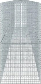 Gabionový koš s víkem 1 200 x 100 x 200 cm pozinkované železo 3295247