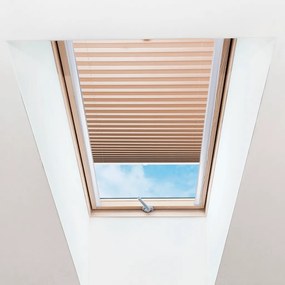 Roleta Plisé na střešní okna, Průsvitná, Cappuccino, P 005 , 20 x 60 cm