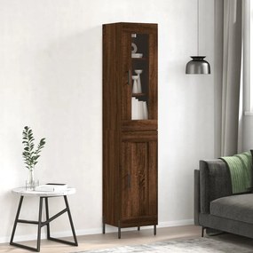 vidaXL Skříň highboard 34,5 x 34 x 180 cm kompozitní dřevo [3199499] Barva: hnědý dub