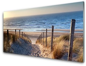 akrylový obraz Pláž Stezka Krajina 140x70 cm