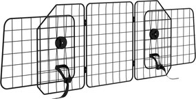 PawHut Ochranná Mříž pro Psy do Auta - Univerzální Závora s Nastavitelnou Šířkou (93-150 x 42 cm) - Černá, Ocelová | Aosom