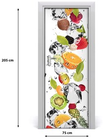 Fototapeta na dveře samolepící ovoce a voda 75x205 cm