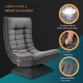 Deuba Relaxační křeslo - šedé