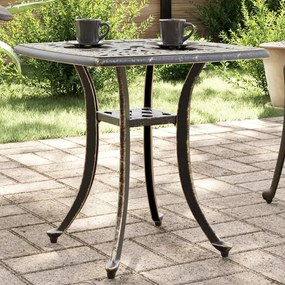vidaXL Zahradní stolek 53 x 53 x 53 cm litý hliník [4002817] Barva: Bronzová
