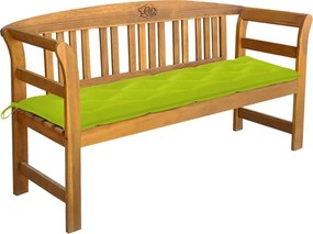 vidaXL Zahradní lavice s poduškou 157 cm masivní akáciové dřevo [3064288] Barva: Béžová