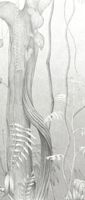 Šedá vliesová fototapeta na zeď, Listy, stromy, DG3MOE1012, Wall Designs III, Khroma by Masureel