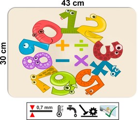 PokojovaDekorace.cz, Dětské prostírání - 007, Čísla, 43x30cm