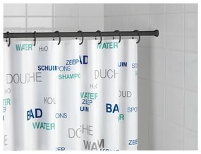 Černá teleskopická tyč na sprchový závěs Wenko Shower Curtain Rod