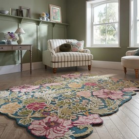 Ručně tkaný vlněný koberec 160x230 cm Daphne Shaped Floral – Flair Rugs