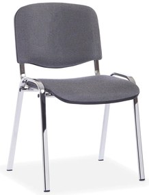 Konferenční židle Viva, chromované nohy, šedá
