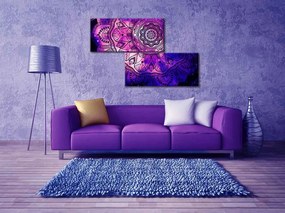Dvoudílný obraz mandala fialová Velikost (šířka x výška): 65x40 cm