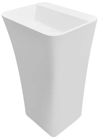 Besco Volně stojící umyvadlo z litého mramoru Assos S-Line Matt UM VS 52x41x84 cm, bez otvoru pro baterii