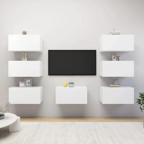 TV skříňky 7 ks bílé 30,5 x 30 x 60 cm kompozitní dřevo 3078743