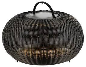 LA 1008388 ADEGAN venkovní stojací lampa, plochá, solární, 2200 K, IP65, černá - BIG WHITE (SLV)