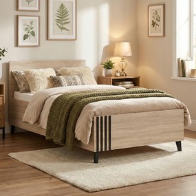 IDZ Postel FOX 90x200 cm 36, Dub Sonoma/Černá