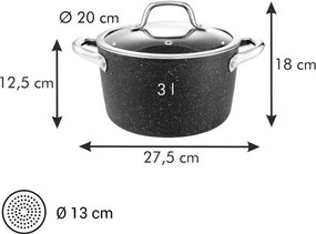 TESCOMA Hrnec PRESIDENT Stone s poklicí ø 20 cm, 3,0 l
