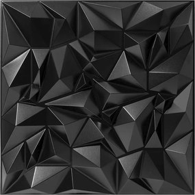 Obkladové panely 3D PVC Mirror black rozměr 500 x 500 mm, tloušťka 1 mm