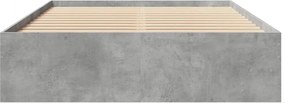 Rám postele betonově šedý 120 x 200 cm kompozitní dřevo 3295663