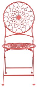 Sada 2 kovových židlí červené SCARIO Beliani