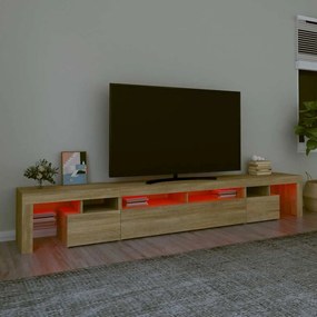TV skříňka s LED osvětlením dub sonoma 260x36,5x40 cm 3152780