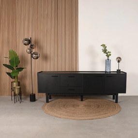 LABEL51 Dřevěná komoda CALI černá FU-88.021