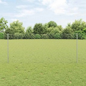 Hexagonální plot s podpěrou 10 x 1 m Pozinkovaná ocel Stříbrná 3336965