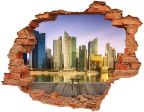 Wallmuralia Fototapeta díra na zeď 3D nálepka Singapur 90x70 cm