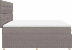 Box spring postel s matrací taupe 200x200 cm textil 3292174