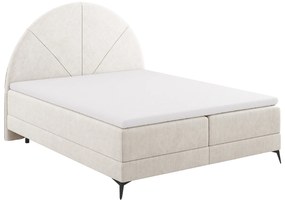 OnaDnes -20% Béžová čalouněná dvoulůžková postel boxspring Cosmopolitan Design Sunset 160 x 200 cm