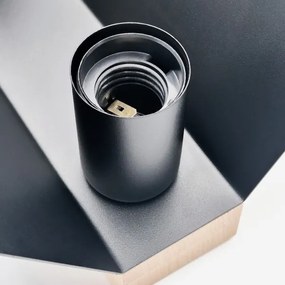 Stropní svítidlo ESME 2xE27/15W/230V černá/dub