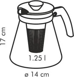 TESCOMA Konvice TEO 1,25 l, s vyluhovacími sítky