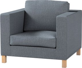 Potah na křesko IKEA Karlanda, krátký barva šedá látka pletený vzor