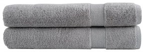 Prémiové ručníky SOLUND 2 ks šedé 100x200 cm 600 g/m² 137317