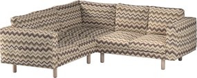 Potah na pohovku IKEA Norsborg rohová 4-místná barva béžová látka pletený vzor, vzorované