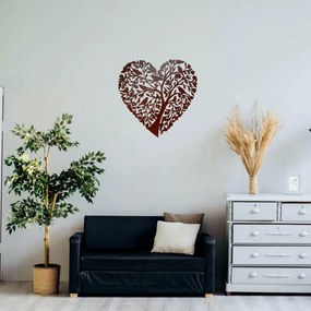 Dřevěný obraz na zeď - Zpívající srdce Barevný vzor: Buk, Rozměry Ø: 40