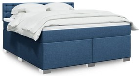 Box spring postel s matrací modrá 180x200 cm textil 3288287