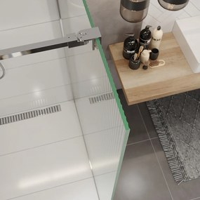 Mereo Mereo, Sprchová stěna WALK IN, Novea, chrom ALU, sklo Line, CK10601HL