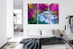 Vícedílný obraz Vodopád V Podzimní Sezóně Nedostatek Nedostatek Plátno Canvas 180x120