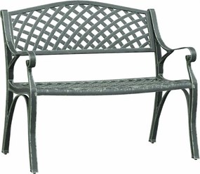 Zahradní lavice 102 cm litý hliník zelená 317745