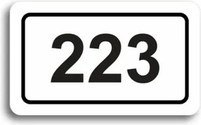ACCEPT Číslo na dveře - typ 02 (50x30mm) - bílá tabulka - barevný tisk
