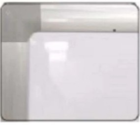 Manutan Expert  Mobilní bílá magnetická tabule Basic, oboustranná, 120 x 180 cm