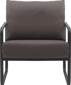 Relaxační křeslo Manea umělá kůže – hnědá