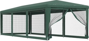 Party stan s 8 síťovanými bočnicemi zelený 3 x 9 m HDPE 319243
