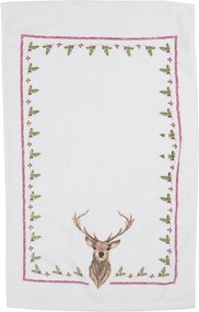 Froté kuchyňský ručník s jelenem Cosy Lodge - 40*66 cm