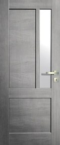 posuvné interiérové dveře do pouzdra LISBONA model 6 Průchozí rozměr: 70 x 197 cm, Orientace dveří: Levé dveře, Dekor: Dub kartáčovaný