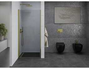 Mexen PRETORIA sprchové dveře ke sprchovému koutu 80 cm, zlatá, 852-080-000-50-00