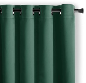 Závěs AmeliaHome Blackout s průchodkami 140x245 cm tmavě zelený