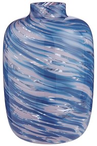 SWIRL Váza 27 cm -  modrá/růžová