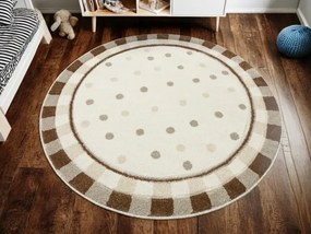 Koberec Tanami Kids C5726A krémový / béžový kruh
